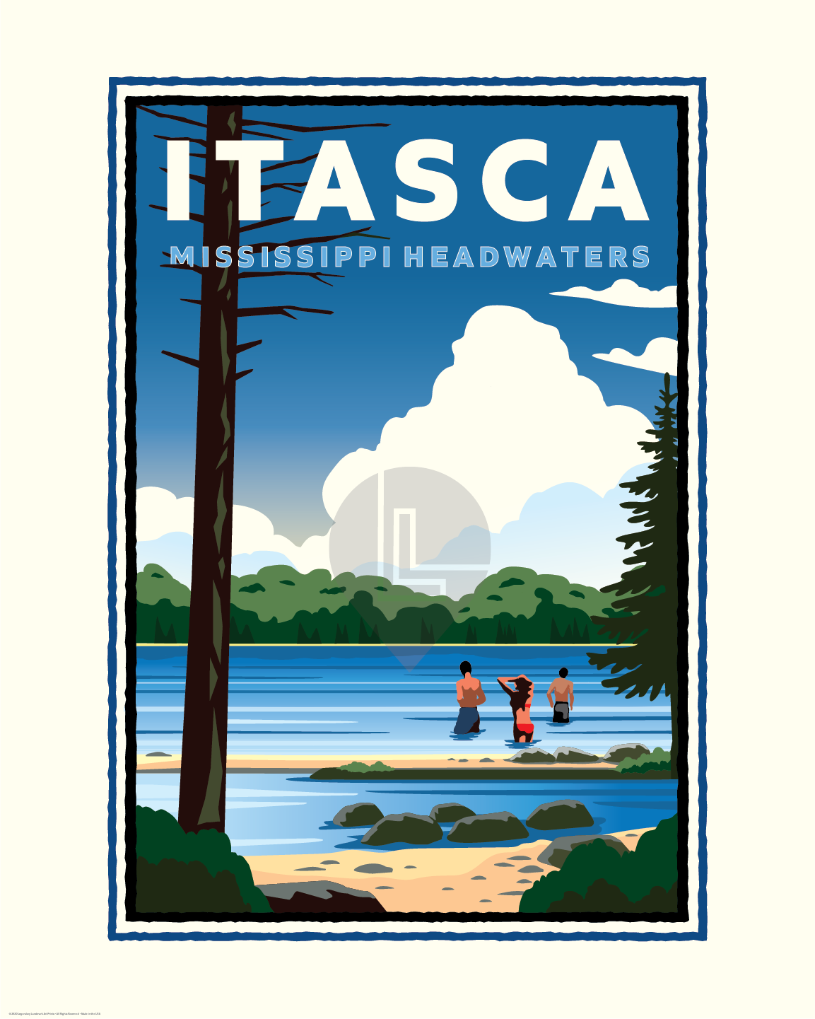 Landmark MN | Itasca State Park Art Print - Legendary Landmark Art Prints