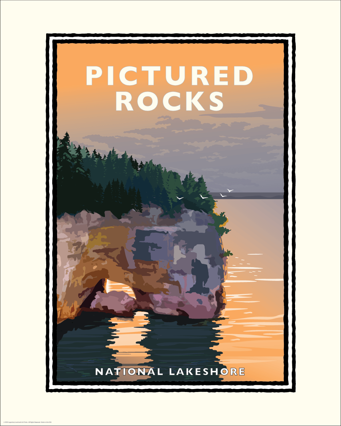 Landmark MI | Pictured Rocks National Lakeshore Art Print - Legendary ...